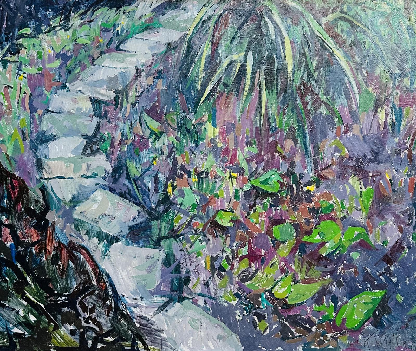 Original Oil on Board 'my Garden Wall' by Ken Walch. 1927-2018. Signed ...