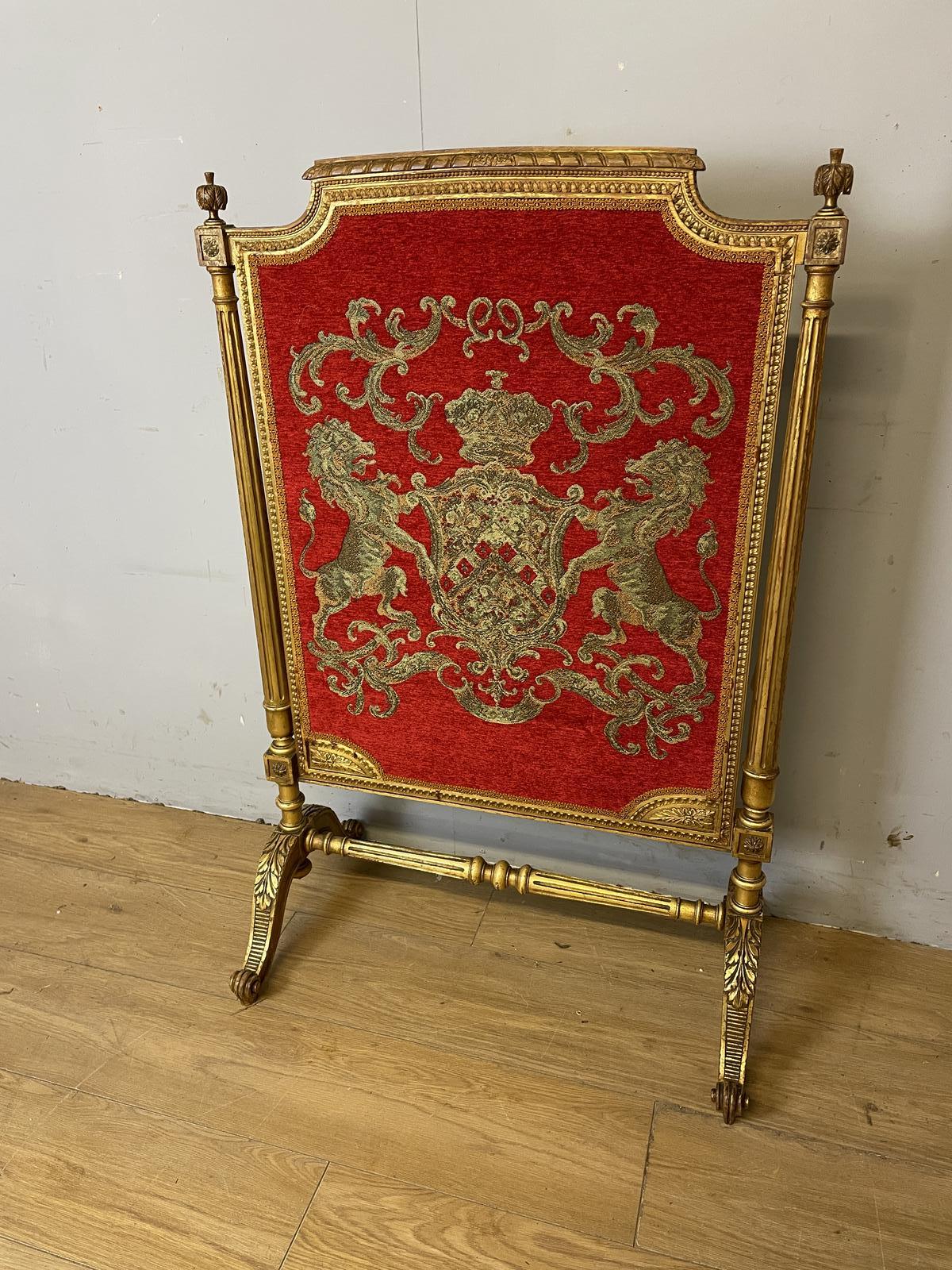 19th Century Carved Giltwood Fire Screen - LA520896