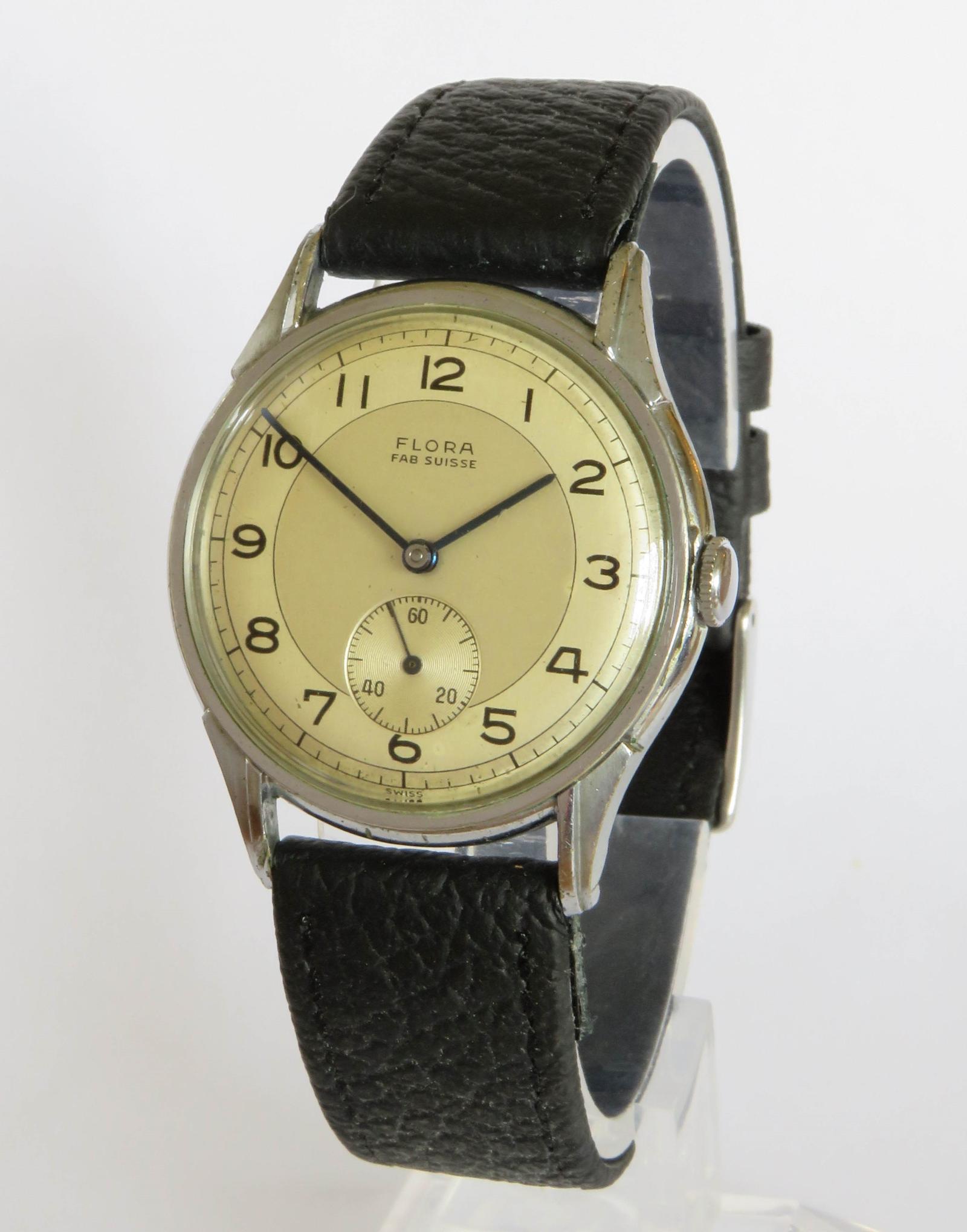 Watch: Gents 1940s Flora Wrist Watch - LA559489