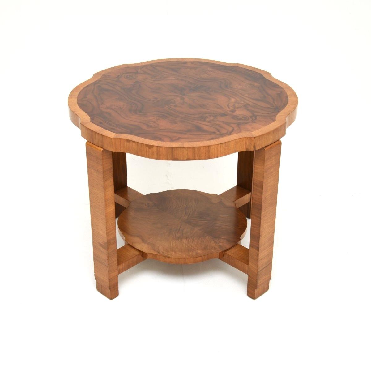 Art Deco Figured Walnut Occasional / Coffee Table - 11896 / LA560834