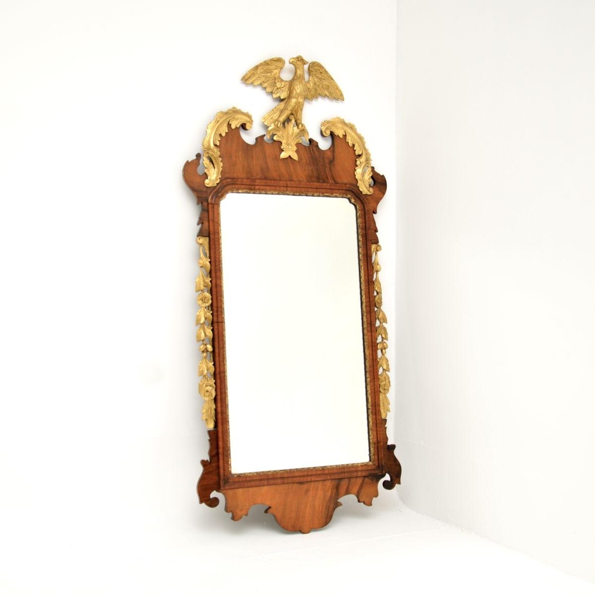 Large Antique Georgian Period Mahogany Parcel Gilt Mirror - 11874 ...