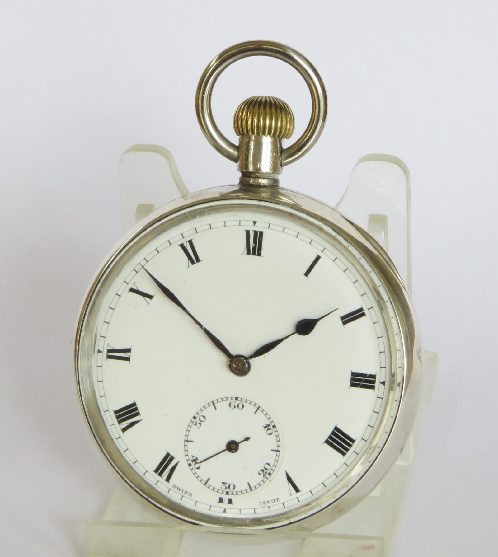 Pocket Watch: Silver Eterna Pocket Watch 1927 - LA497065