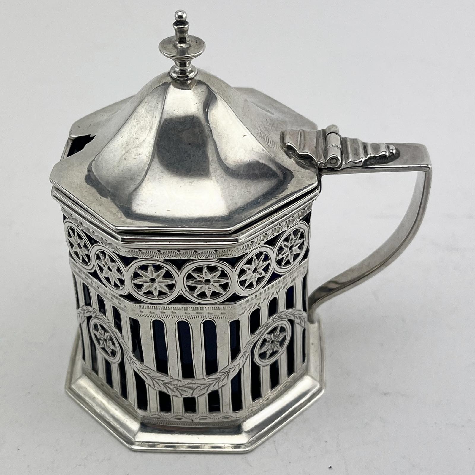 Georgian Style Chester Sterling Silver Mustard Pot - MP-P72249 / LA557671