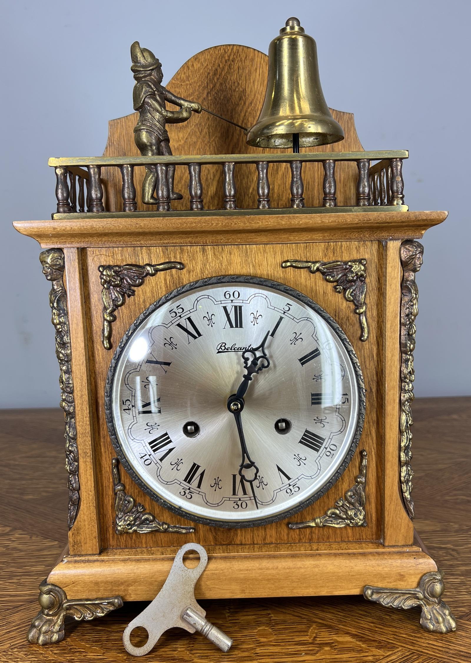 Clock Vintage German Belcanto Automaton Bell Mantel Clock - LOT 4677 ...
