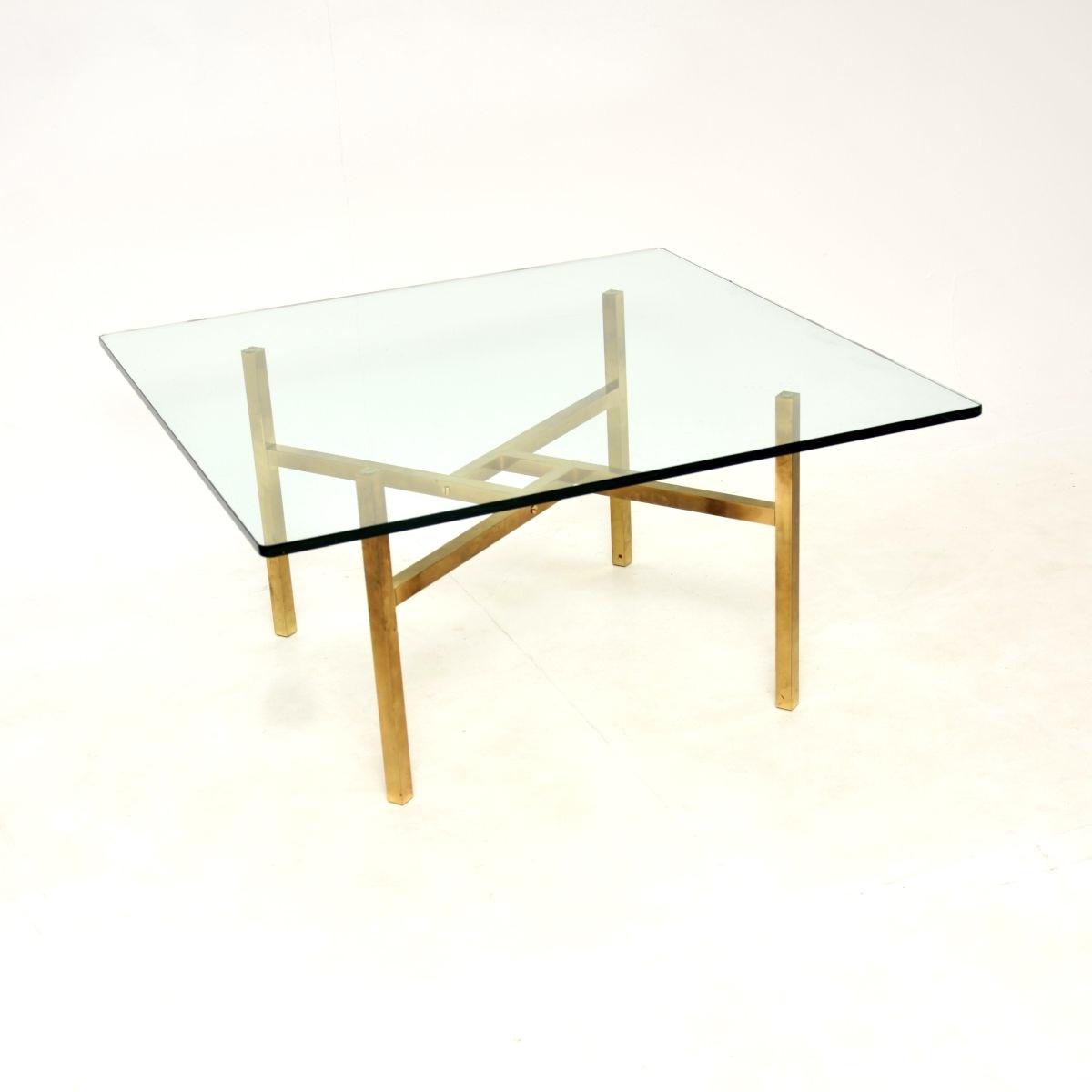 Vintage Brass and Glass Coffee Table - 11816 / LA559578