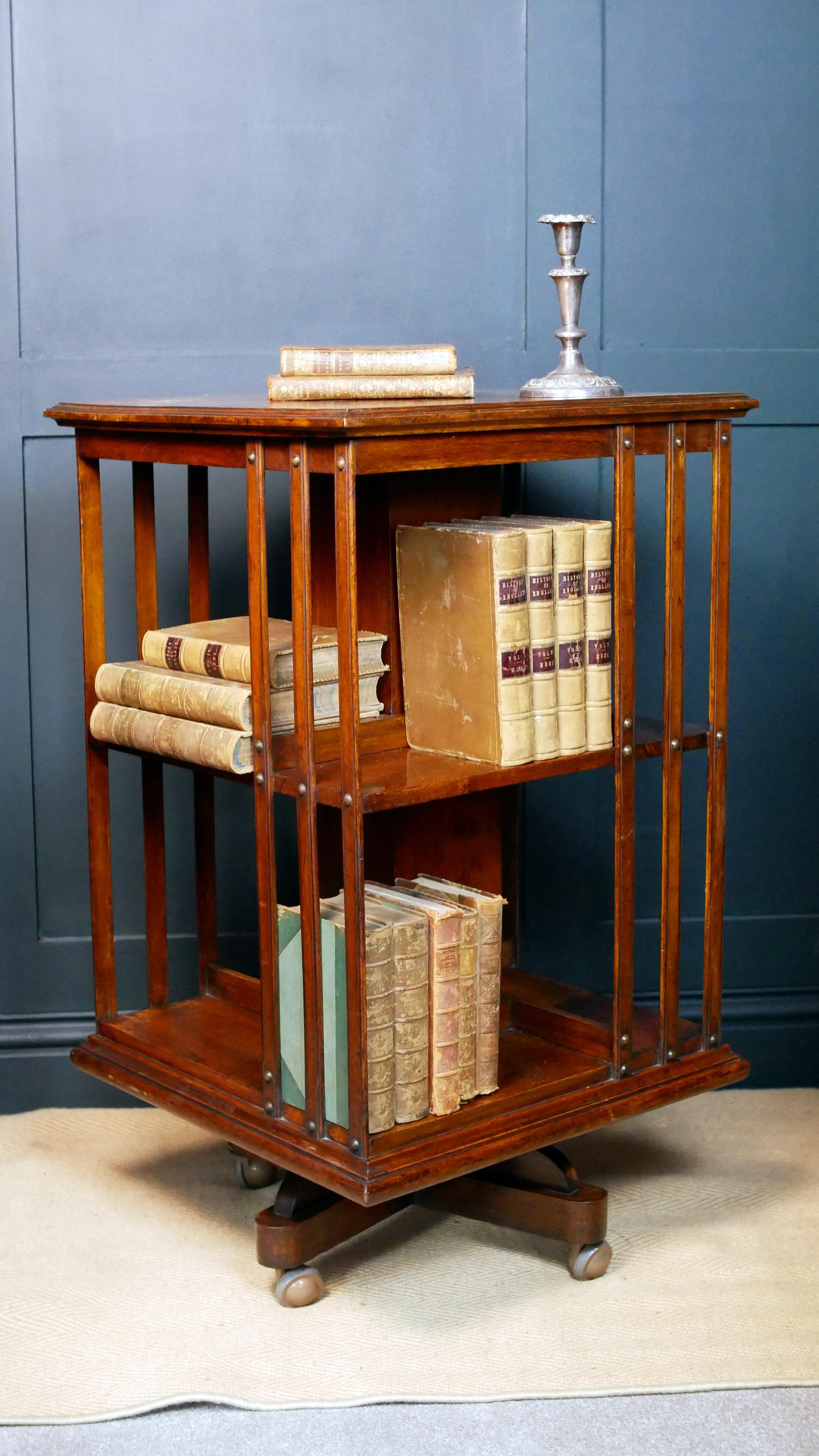 Victorian Walnut Revolving Bookcase - 00271 / LA559801