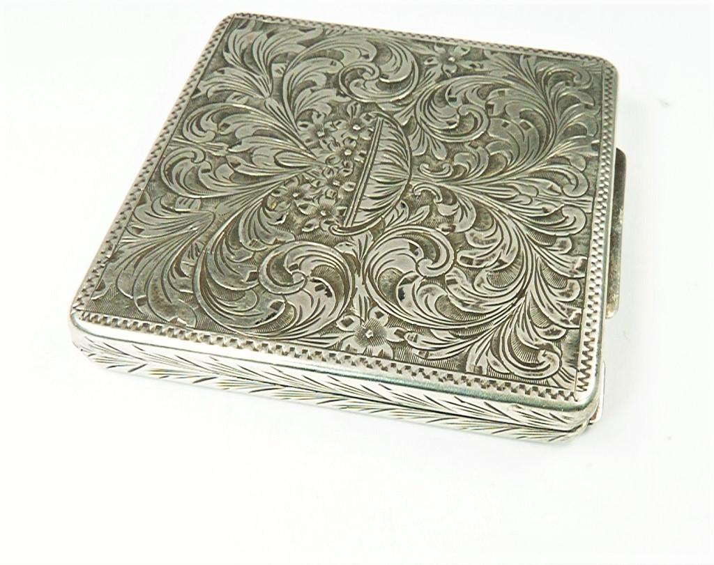 Vintage Italian 800 Silver Purse Mirror - LA352103