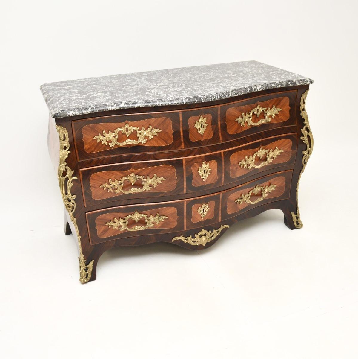Antique French Louis XV Marble Top Commode by Jacques Bircklé - 11902 ...