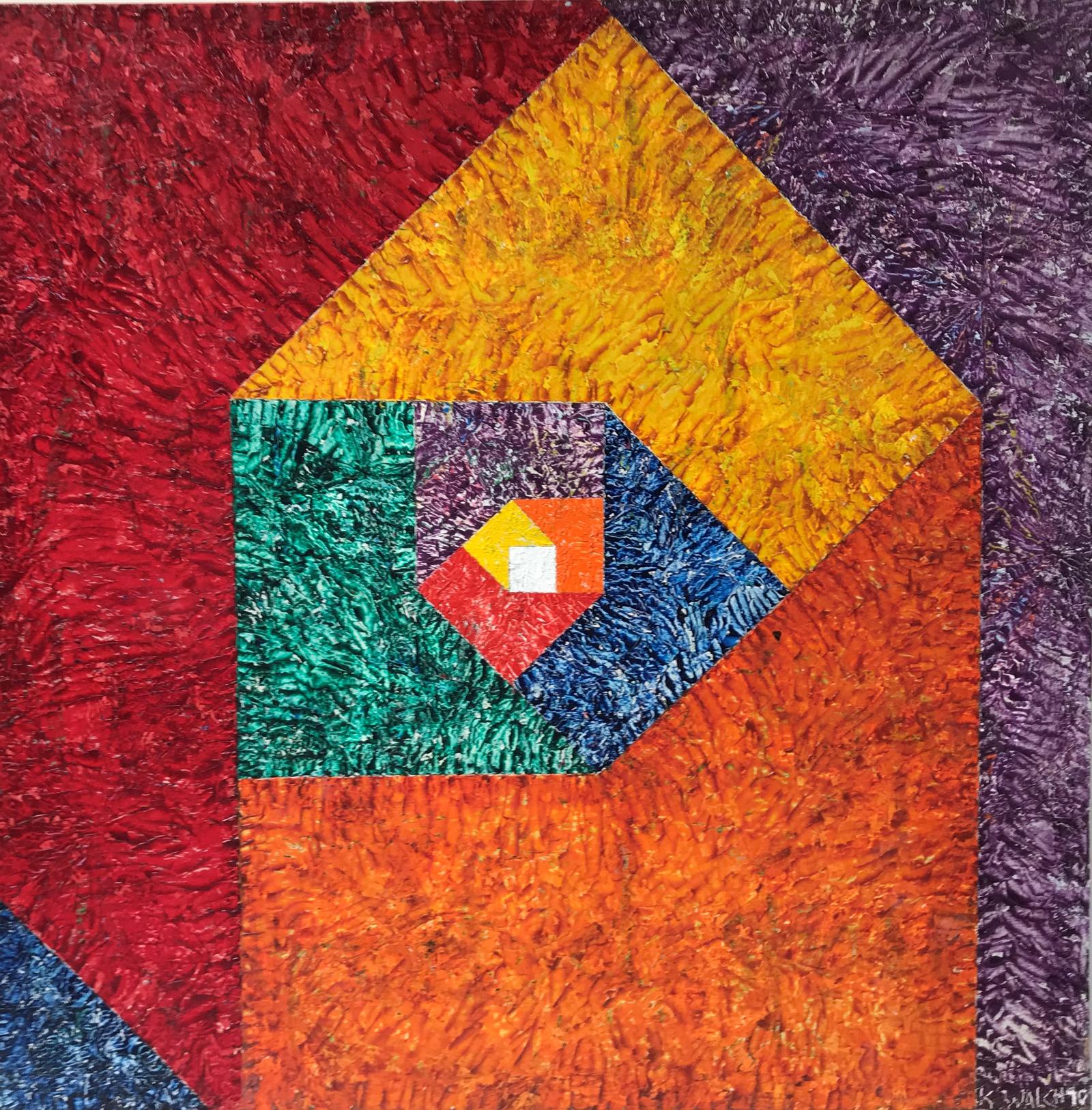 Original Oil on Board 'Interlocking Forms' by Ken Walch 1928-2017 ...