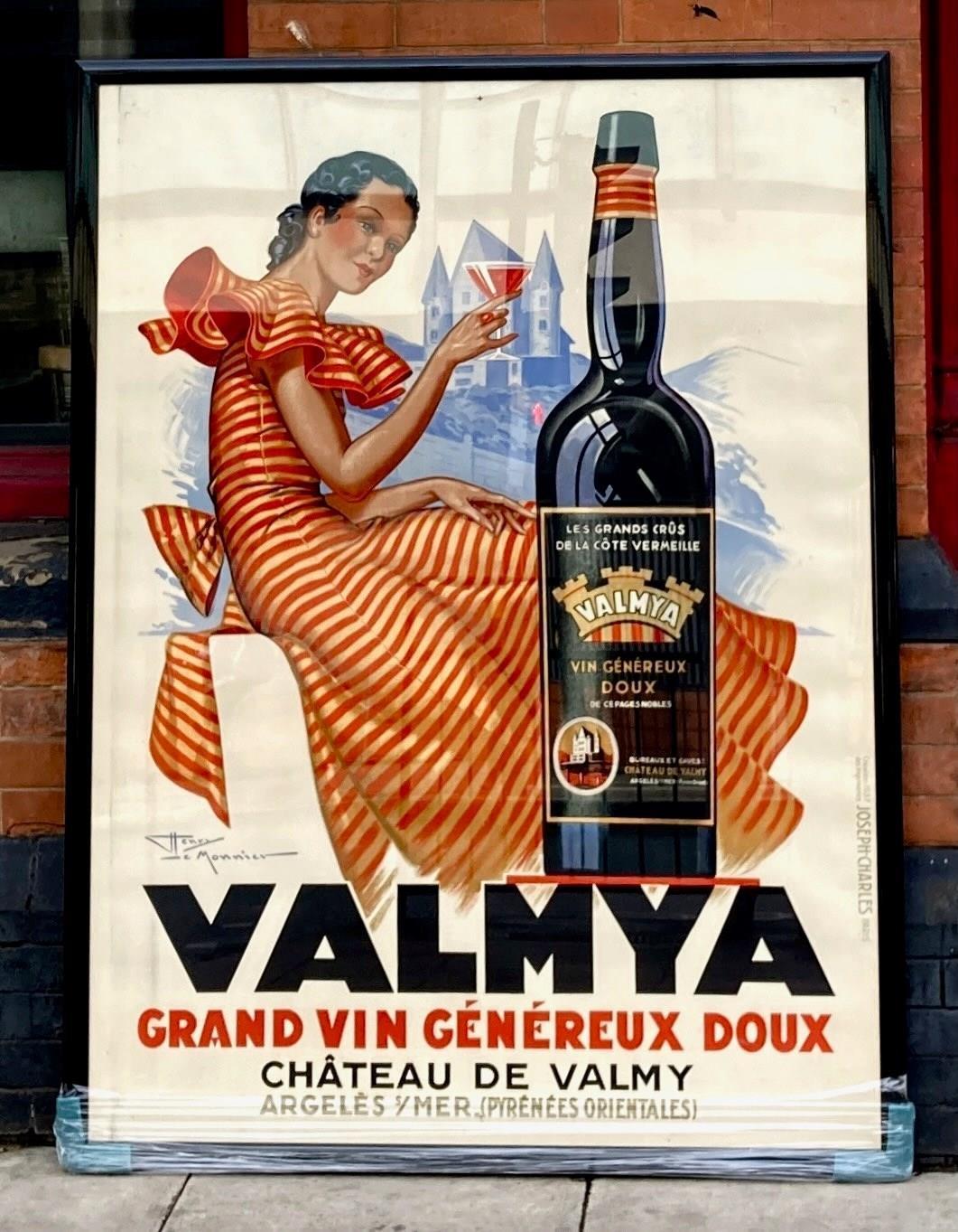 Giant Framed Lithographic Poster by Henri Lemonnier - France c.1938 ...