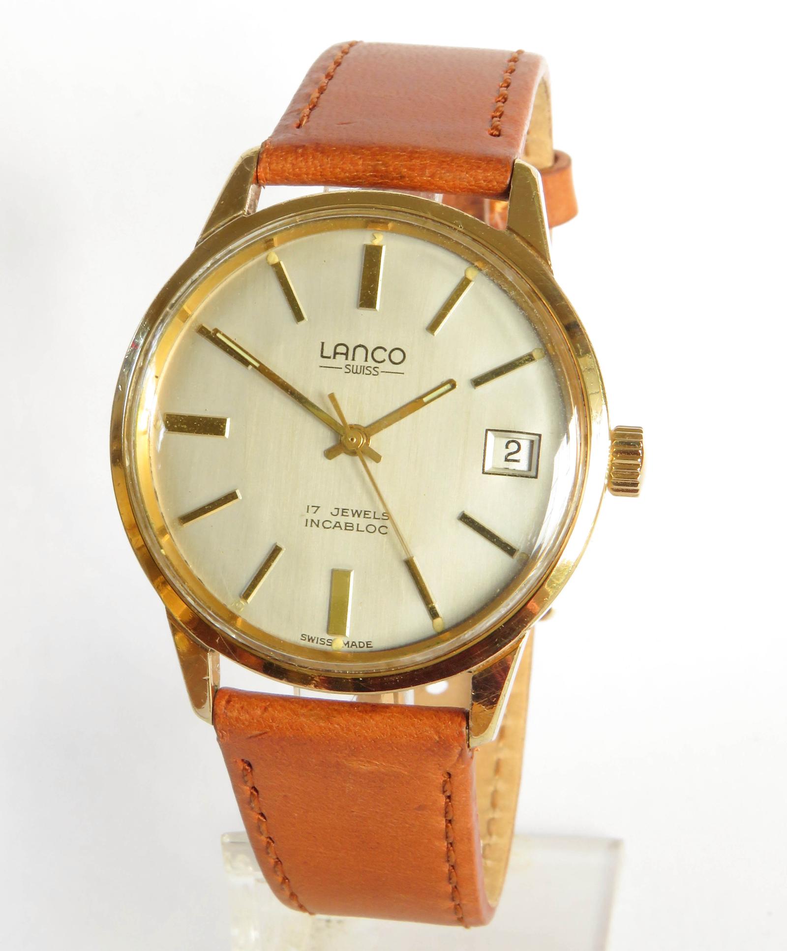 Watch : Gents 1970s Lanco Wrist Watch - LA510219