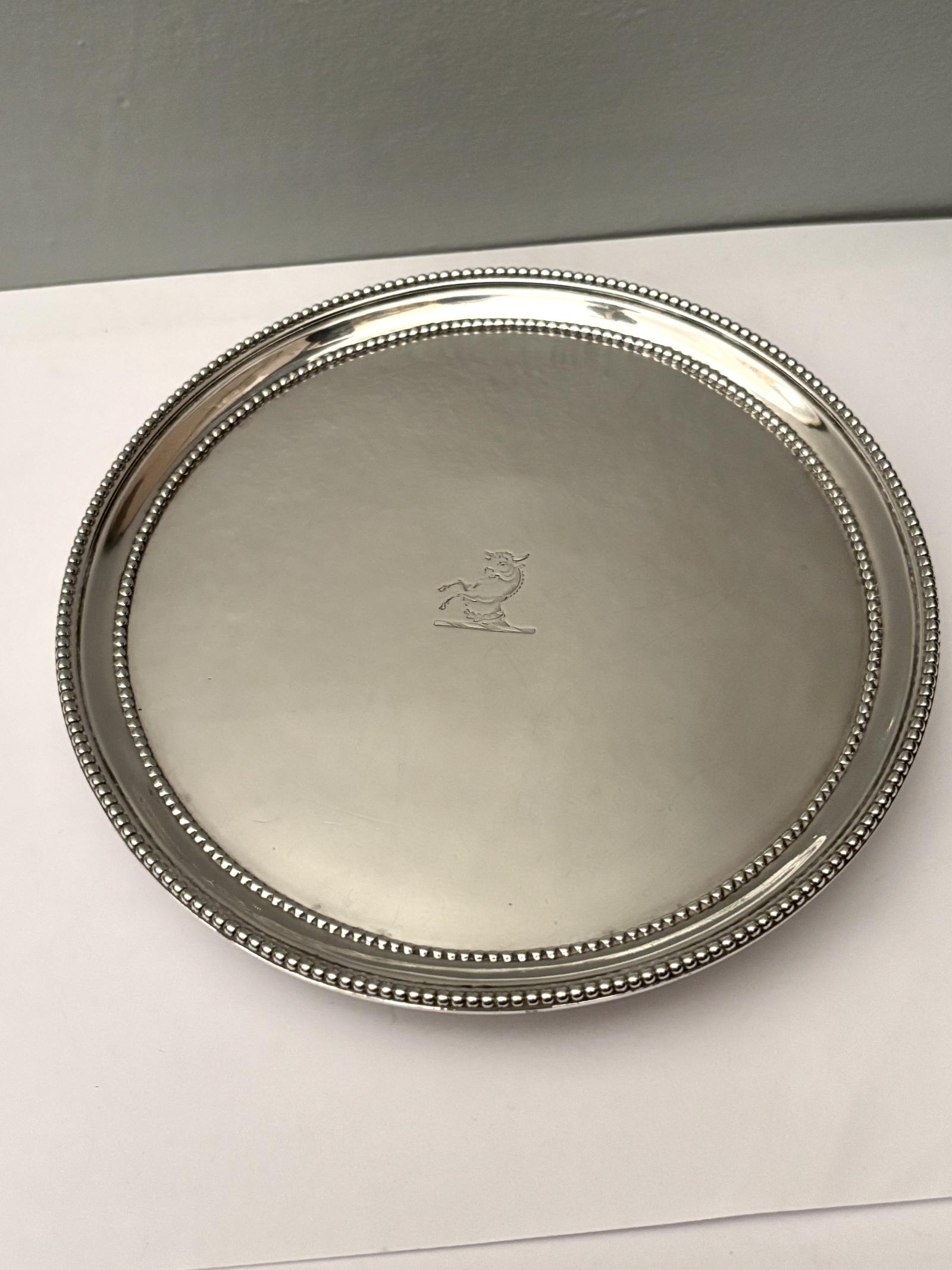 George III Silver Waiter Salver Tray London 1781 John Crouch I & Thomas ...