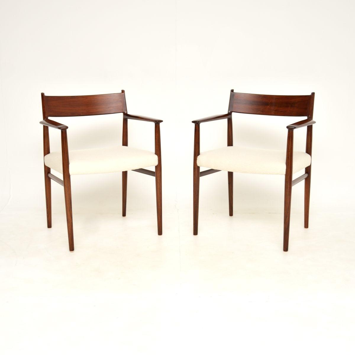 Pair of Danish Vintage Rosewood Carver Armchairs by Arne Vodder - 11802 ...