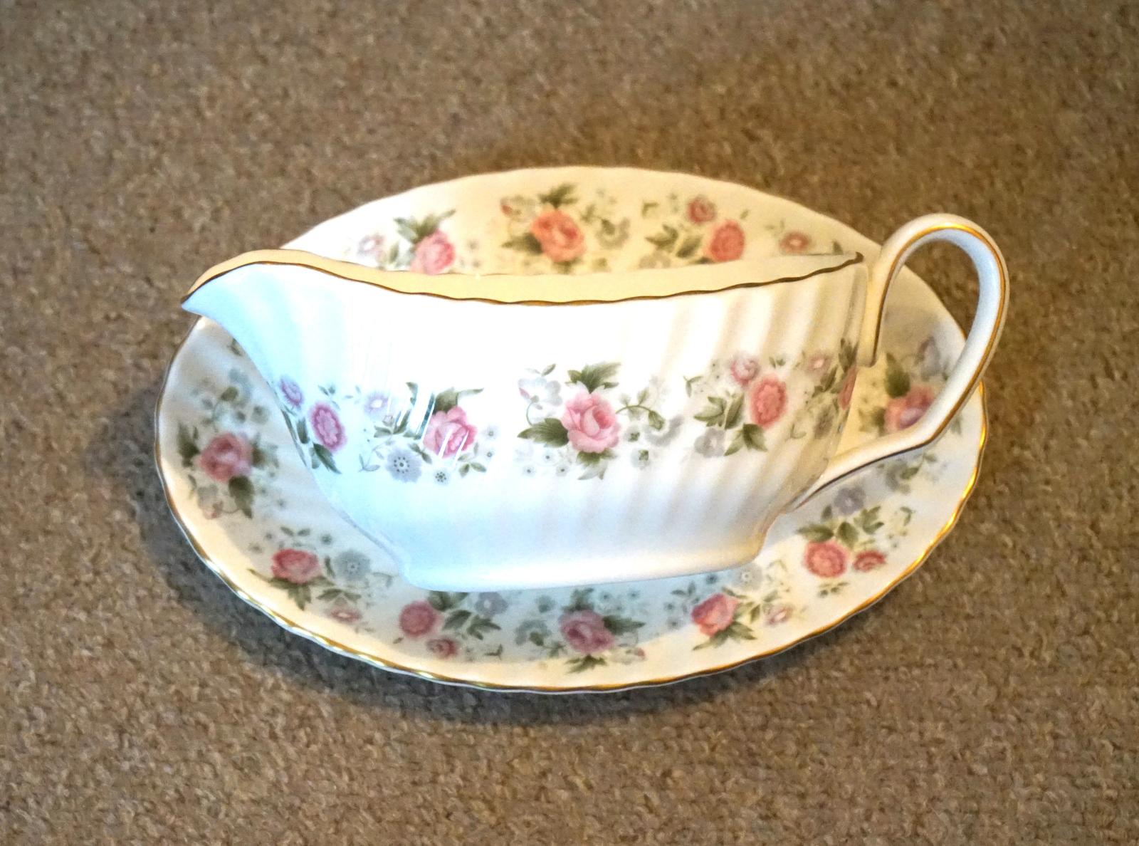 Vintage Minton 'Spring Bouquet' Sauce Boat & Saucer - K 3016 / LA479885 ...