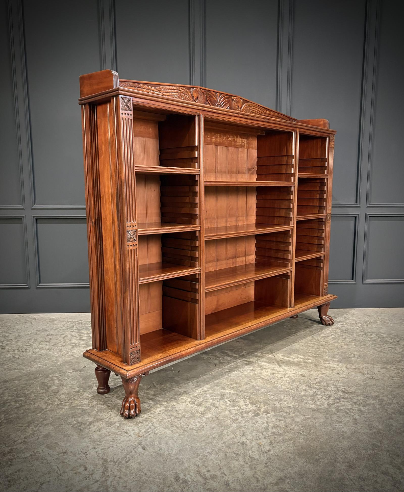 Impressive Large Anglo Indian Mahogany Open Bookcase - WYE250304A ...