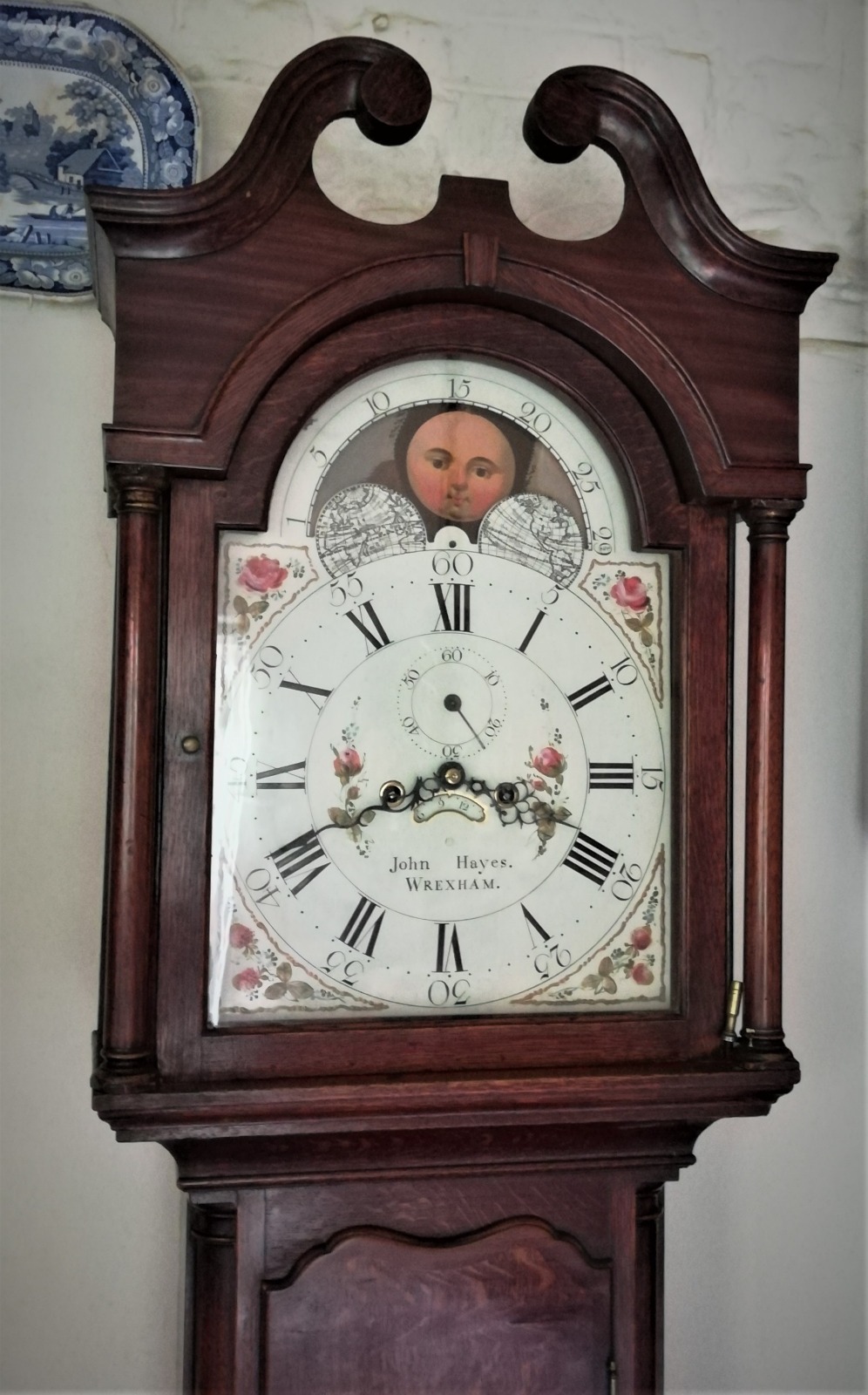 Late 18th Century Moon Dial Longcase Grandfather Clock LA227117 Late 18th Century Moon Dial Longcase Grandfather Clock LA227117
