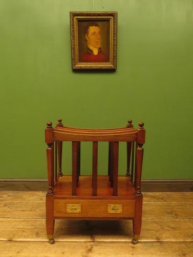 Vintage Campaign Style Canterbury Magazine Rack, LP Record Storage ...