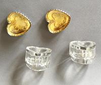 Pair of Silver & Cut Glass Heart Shaped Dressing Table Jars - 13675 ...